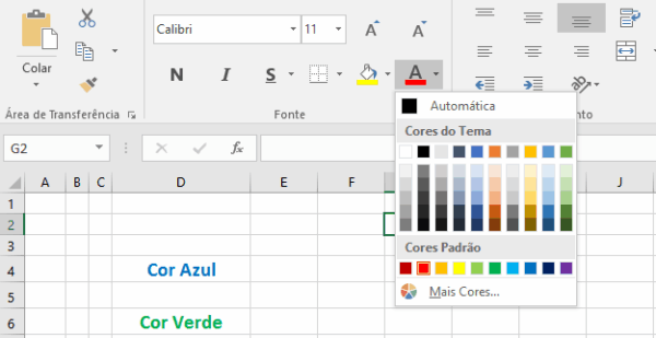 Como Alterar a Cor do Texto na Planilha de Excel - Tudo Excel