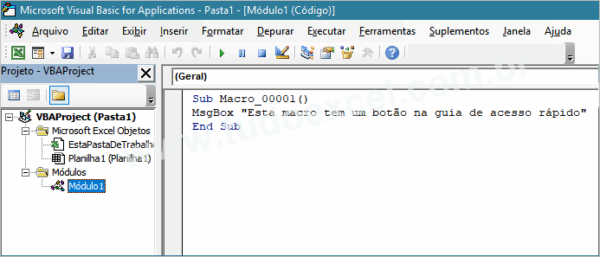 VBA Excel - Como Inserir uma Macro - Tudo Excel