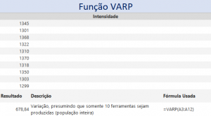 Função VARP do Excel - Tudo Excel