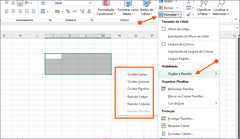 Como Ocultar Células Linha E Colunas Não Utilizadas No Excel Tudo Excel