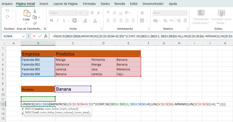 Procurar um intervalo de células e retornar vários valores no Excel ...