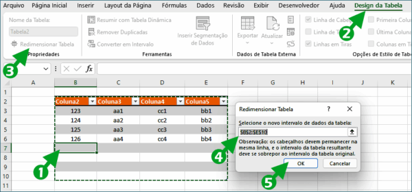 Como adicionar colunas e expandir uma tabela no Excel - Tudo Excel