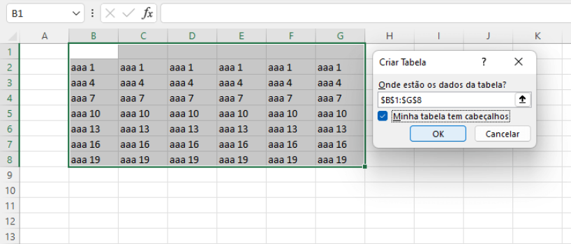 Converter uma Tabela Excel em um Intervalo de Dados - Tudo Excel