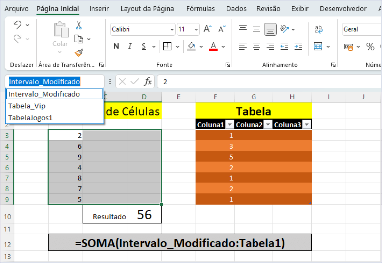 Como editar nomes de intervalos e tabelas no Excel - Tudo Excel