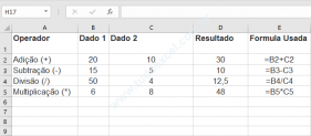 Como Somar Subtrair Multiplicar e Dividir no Excel | Tudo Excel